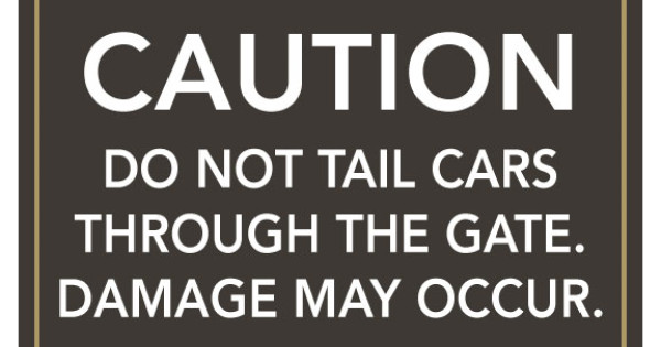 Access Gate Caution Sign