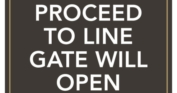 Access Gate Proceed To Line Sign