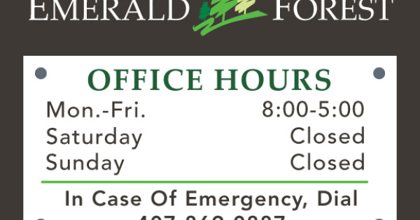 Designer Office Hours Sign|Apartment office hours sign