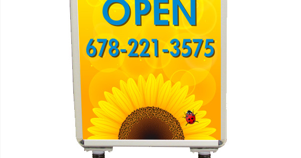 Flex Sign With Ballast Base