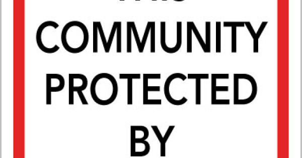 Warning Security Patrol Sign